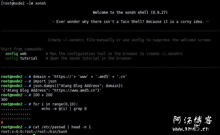 Xonsh configuration - ideaspery